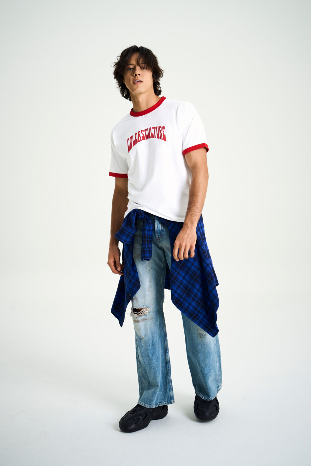 COLORCURVE RINGER TEE - RED - COLORS CULTURE