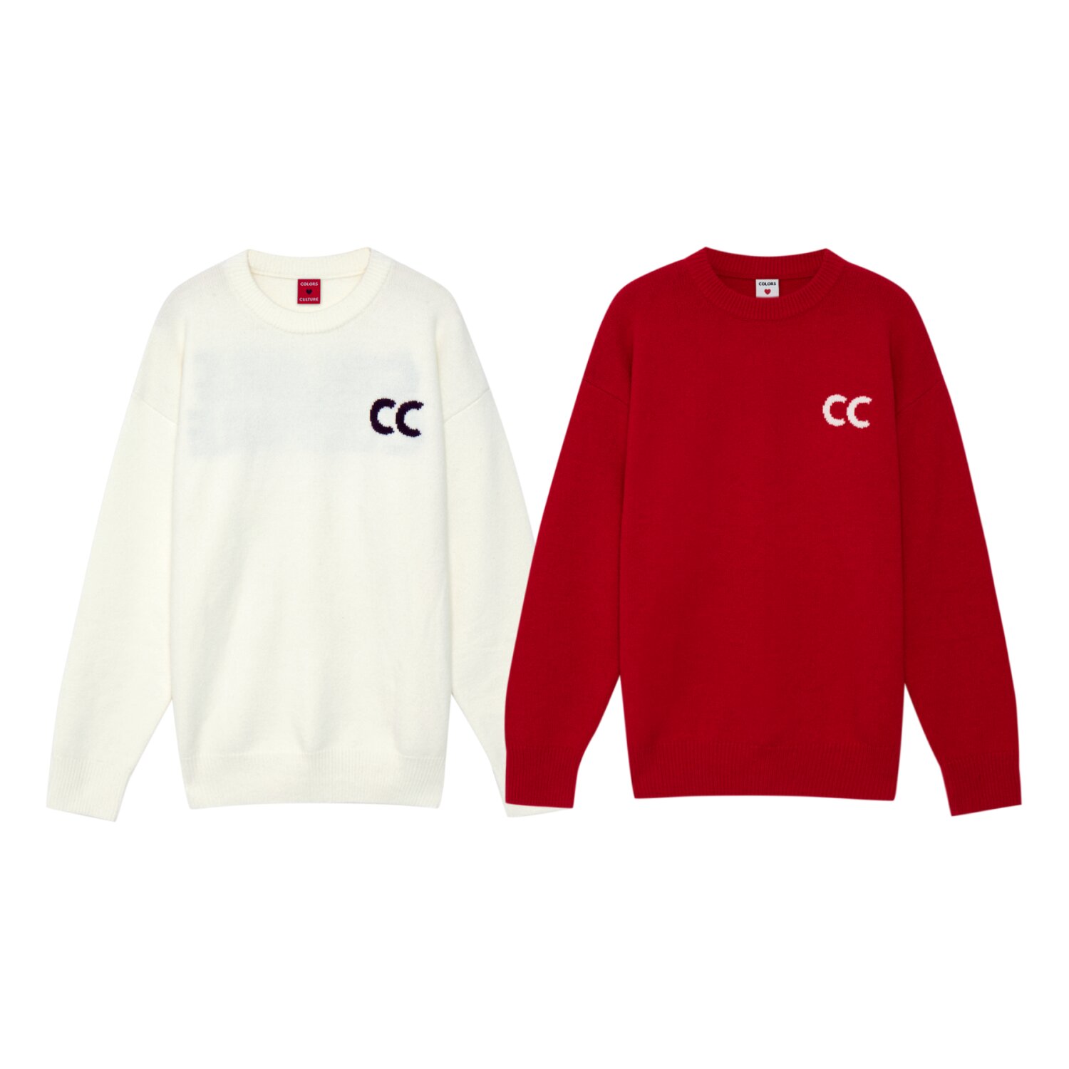 CREW NECK CC INTRAZIA SWEATER - COLORS CULTURE