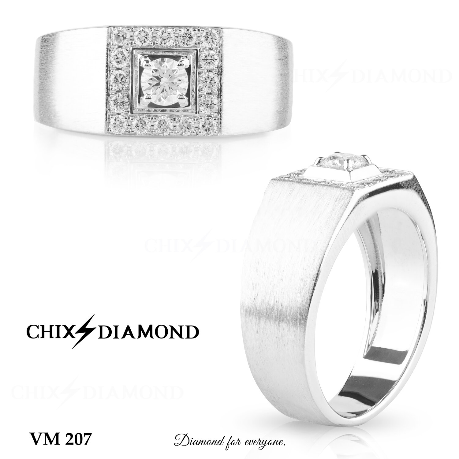 แหวนชายรุ่น VM 207 (สั่งผลิต) - Madam Chixdiamond