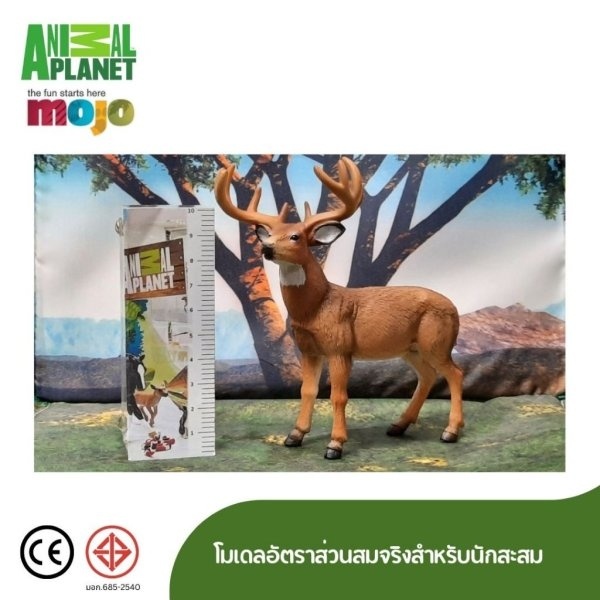 Figure Mojo โมเดล ของเล่นเด็ก Animal Planet Model 387038 White Tailed ...