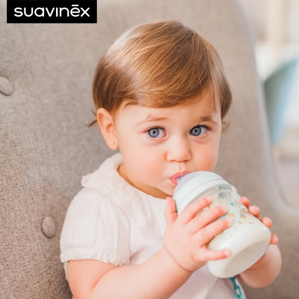 Suavinex ขวดนม ลาย Couture : 270ml Premium PA Polyamide feeding bottle สำหรับอายุ 3-18 เดือน ...