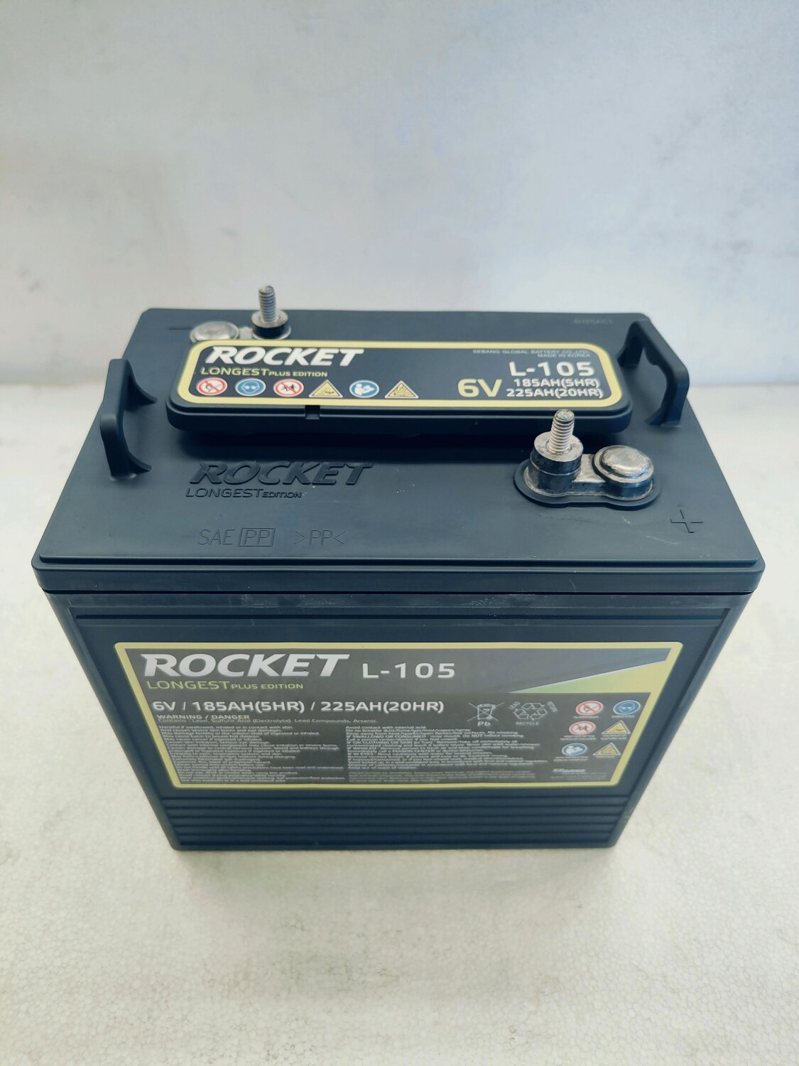 แบตเตอรี่รถกอล์ฟ Rocket 6 โวลท์ 225 แอมป์ (L-105) - umwsiam-store