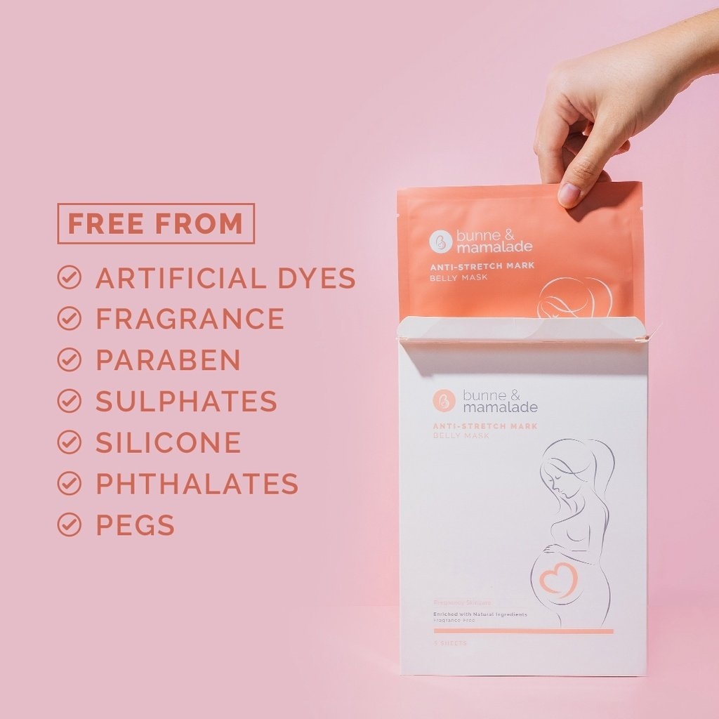 Anti Stretch Marks - Baby Bump Sheet Mask แผ่นมาส์กบำรุงผิวหน้าท้อง (1 ...