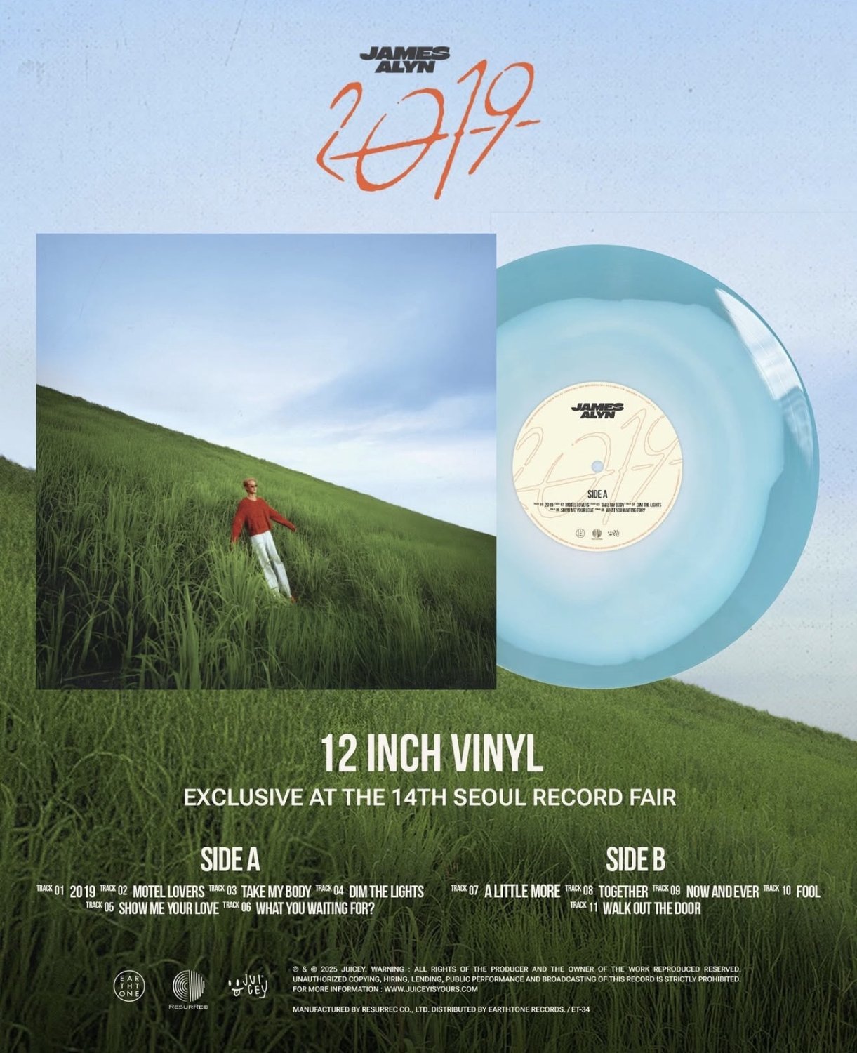 JAMES ALYN : 2019 (SRF Vinyl) ET-80SRF - Earthtone Records