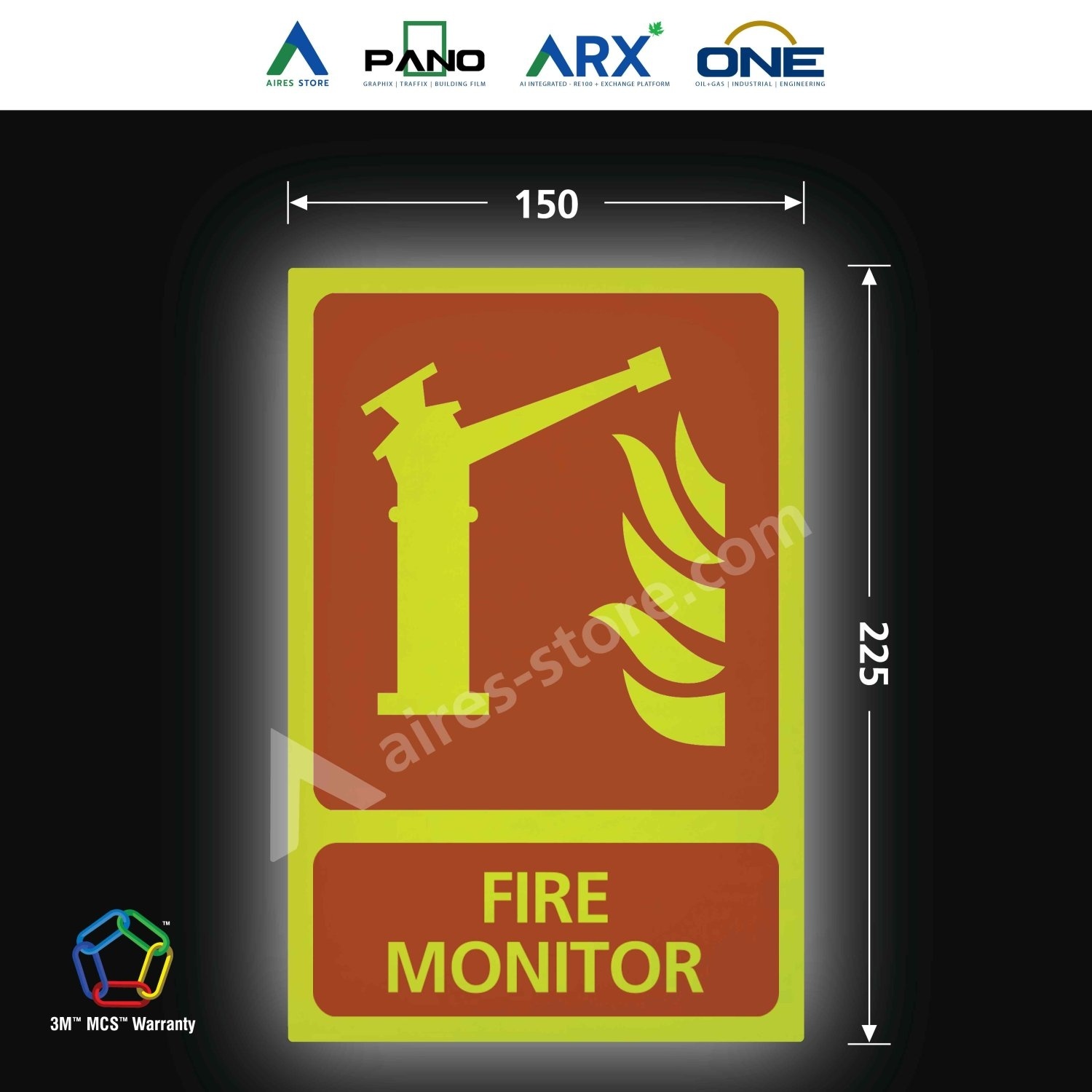 Safety Sign Board | Luminous (Indoor) | Aluminium | (S) 150x225 | FIRE ...