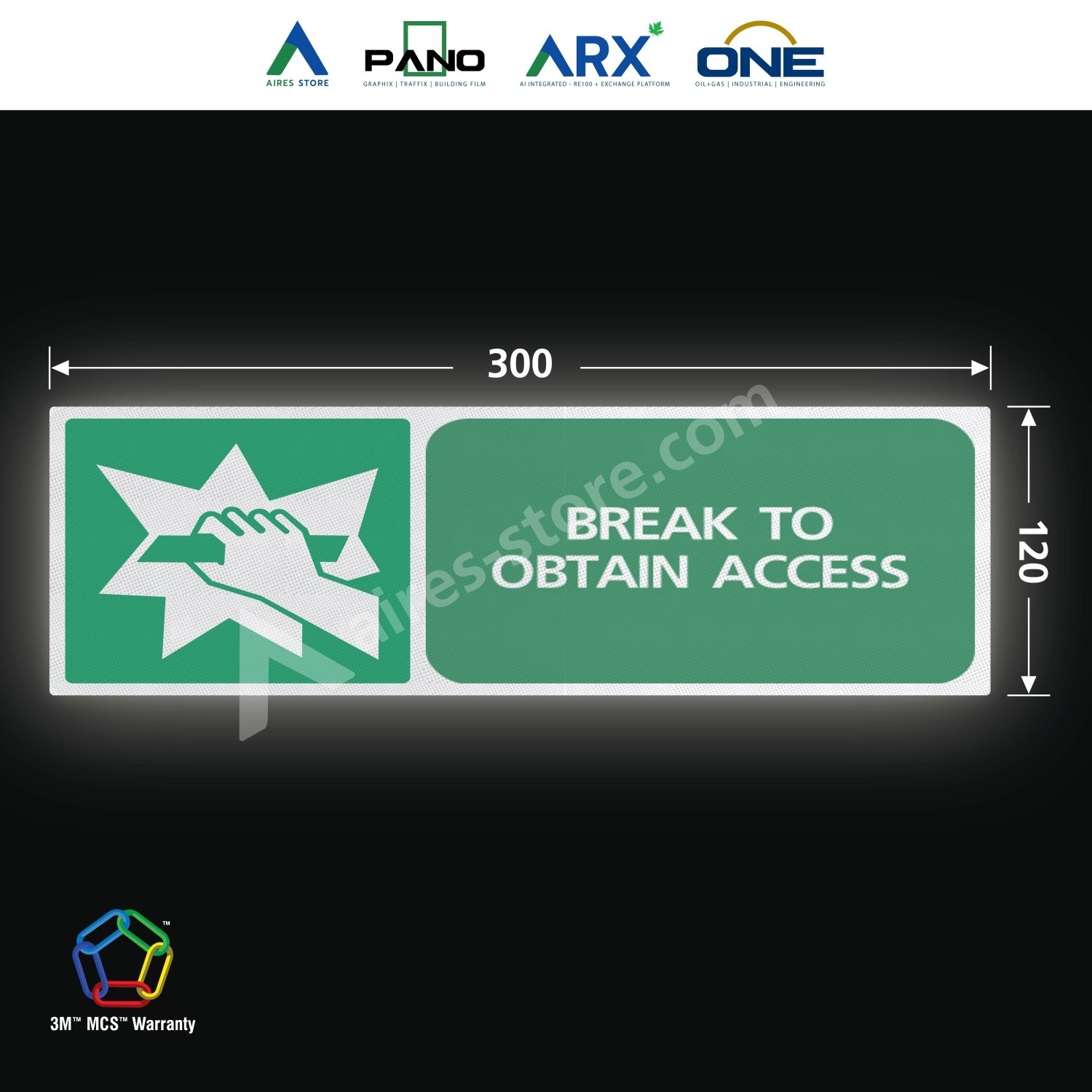 Safety Sign Board | Reflective (EG) | Aluminium | (H) 120x300 | BREAK ...