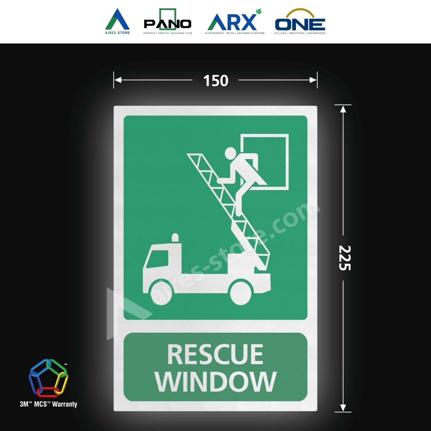 Safety Sign Board | Reflective (EG) | Aluminium | (S) 150x225 | RESCUE ...