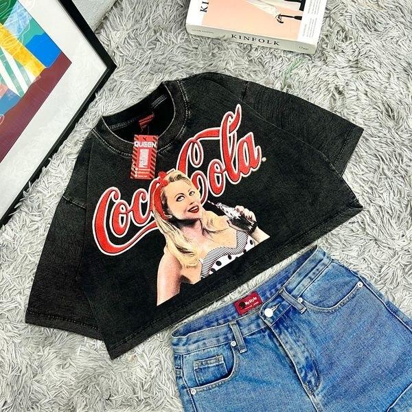 Premium Coca-Cola (ฟอกสั้น) #122 - Queen T-Shirt