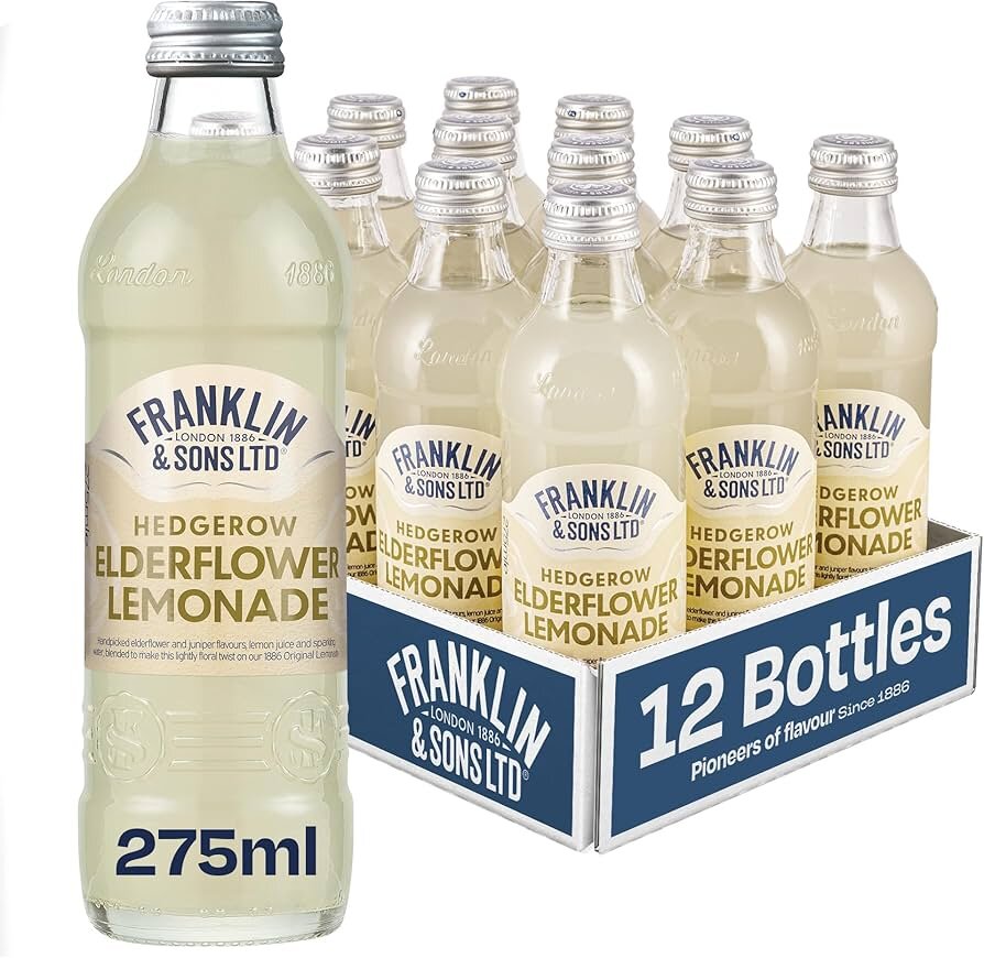 Franklin & Sons Elderflower Lemonade 275 ml. 12 bottle กลิ่นดอกเอลเดอร์ ...