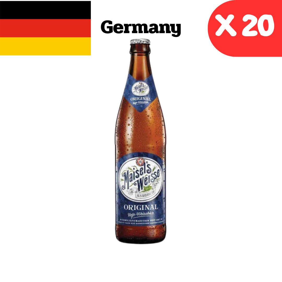 Maisel's Weisse Original Hefeweizen 500 ml. 5.1% Glass 20 bottle ...