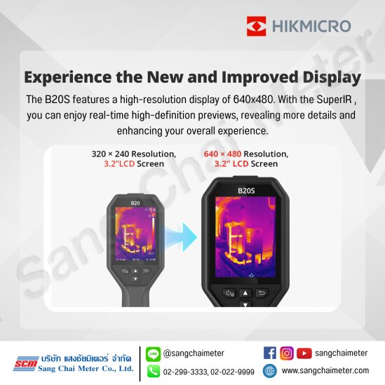 HIKMICRO B20S กล้องถ่ายภาพความร้อน | Handheld Thermography Camera - Sang Chai Meter