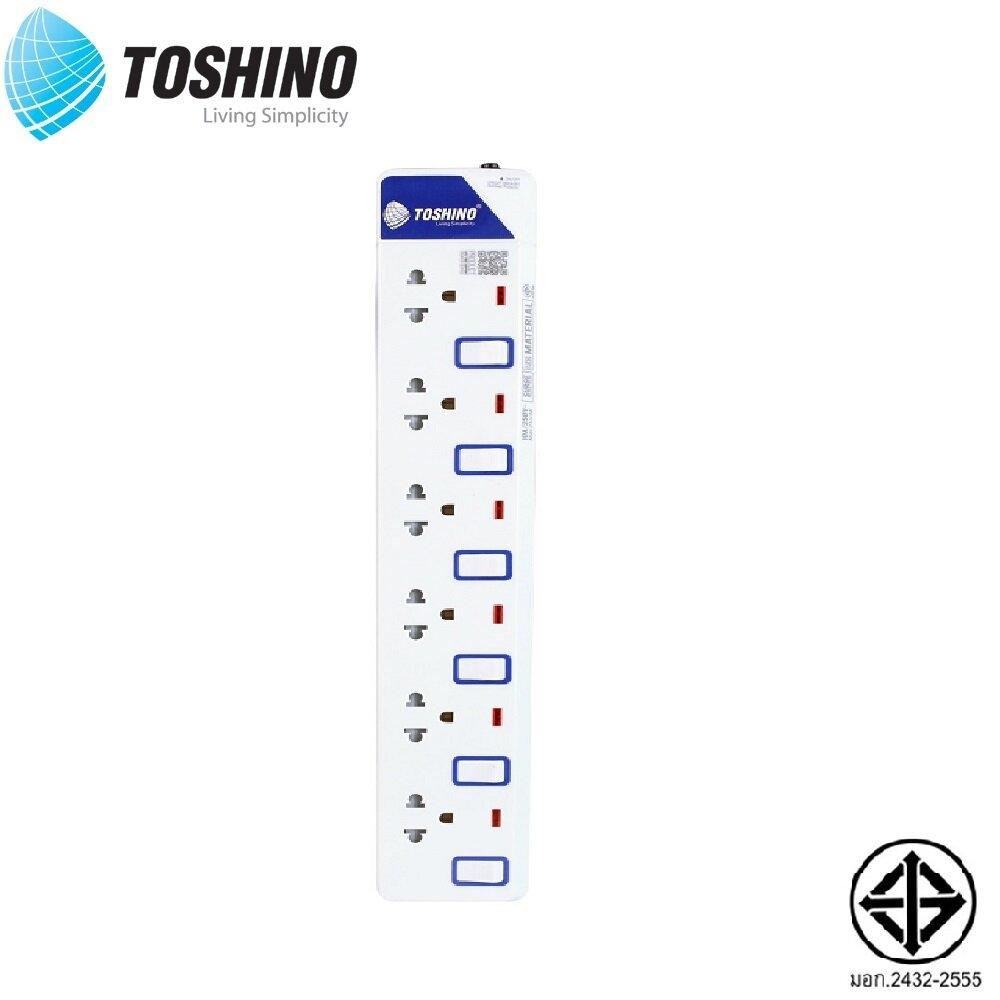 TOSHINO ET-916 รางปลั๊กไฟ 6 ช่อง 6 สวิตซ์ ยาว 3 ม. - Sang Chai Meter
