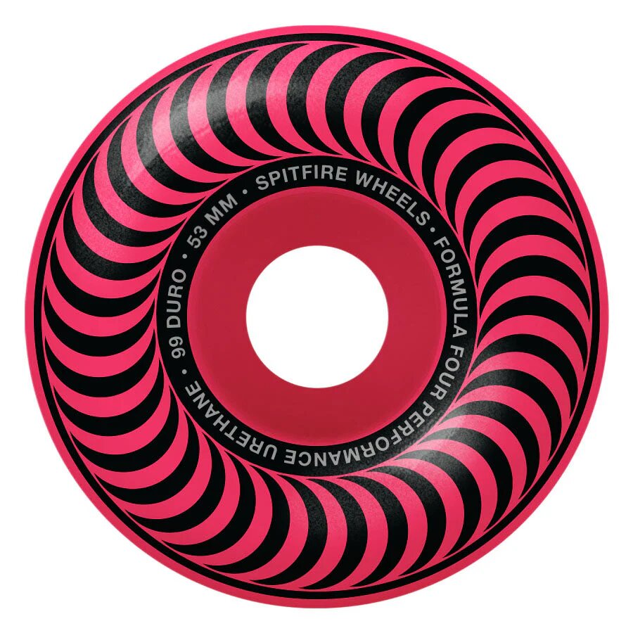 SPITFIRE 53mm : Spitfire F4 99 Classic Neon Pink 53mm - StreetBOX