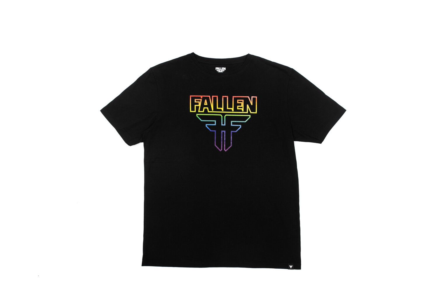 FALLEN - INSIGNIA TEE - BLACK/RAINBOW - StreetBOX