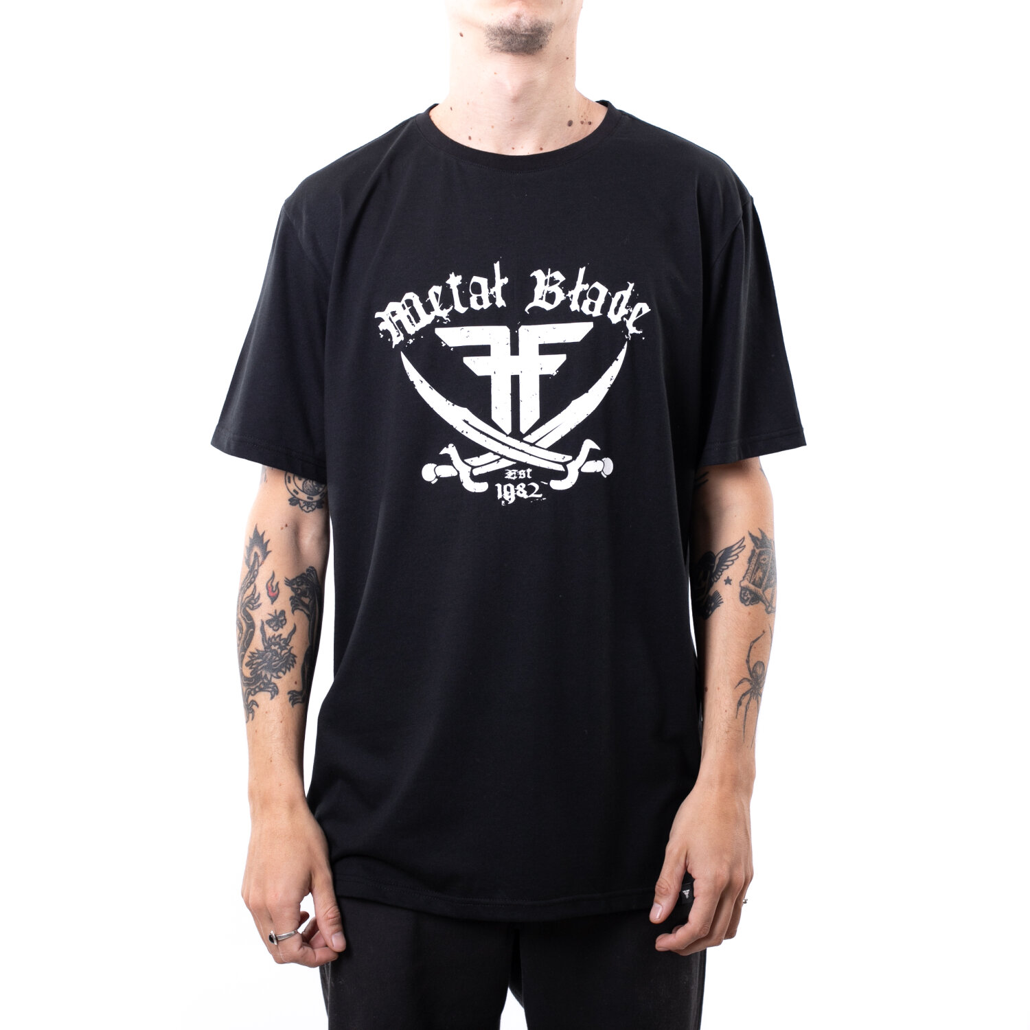 FALLEN - METAL BLADE PIRATE TEE - BLACK/WHITE - StreetBOX