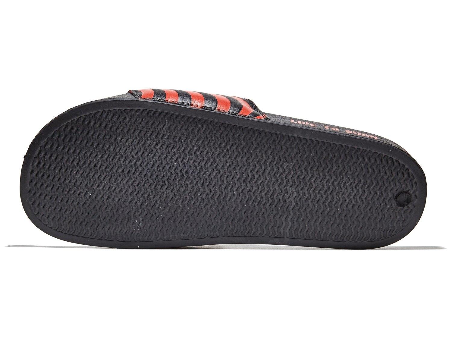 SPITFIRE : CLASSIC SWIRL SLIDE SANDALS - BLACK/RED - StreetBOX